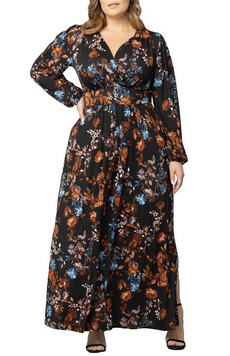 Kelsey Long Sleeve Maxi Dress Plus Dressbarn