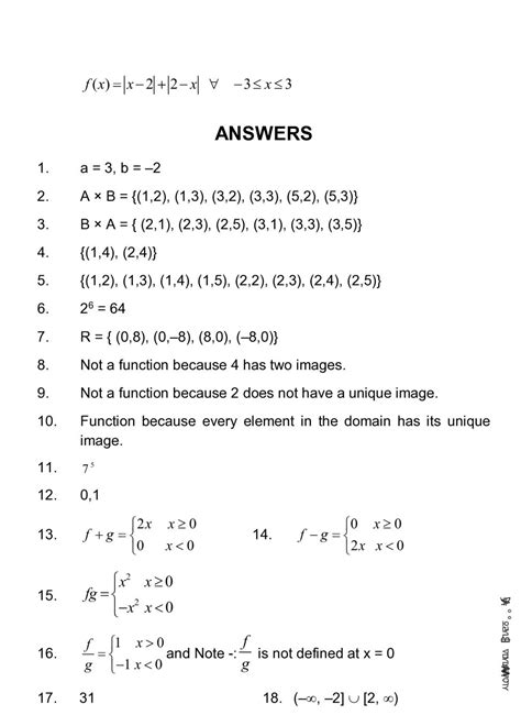 Relations And Functions Notes For Class 11 Maths Pdf Oneedu24