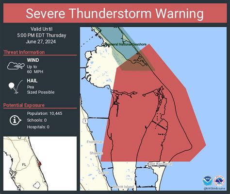 Severe Thunderstorm Warning Issued For Portions Of North Brevard