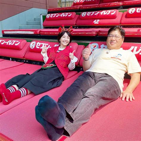 うえむらちかさんのインスタグラム写真 うえむらちかinstagram「ℂ𝔸ℝℙ ⁡ スカパー！スポーツライブ＋ 『真中満が行く！～広島