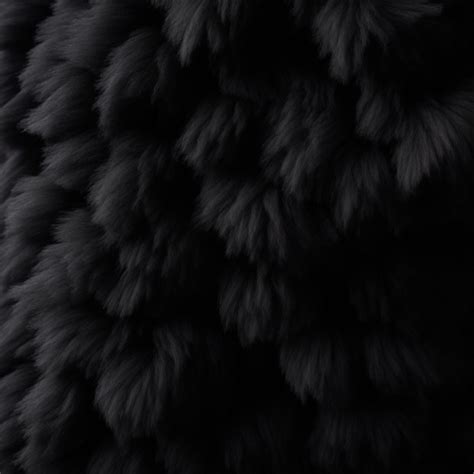 Premium AI Image Black Fluffy Texture