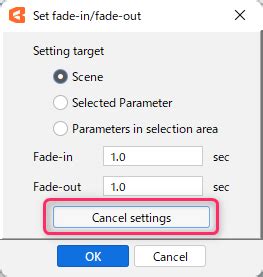 Fade Value Setting Editor Manual Live2D Manuals Tutorials