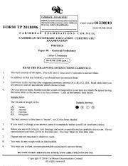 Physics Exam General Proficiency Test Questions Answers Course Hero