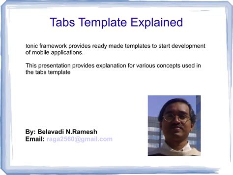 Ionic Tabs Template Explained Ppt Web Development Internet Ionic Tabs Template Explained Ppt Web Development Internet