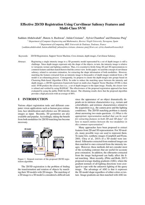Pdf Effective 2d3d Registration Using Curvilinear Saliency Features