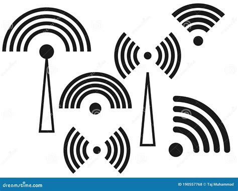 Wifi Draadloos Netwerk Ethernet Internet Draadloos Pictogramsymbool Vector Illustratie