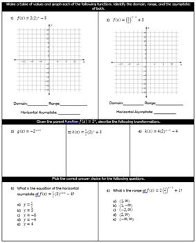 Exponential Expressions And Functions Unit Test By Algebra Crazy