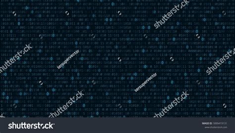 Binary Code Background Software Programming Glowing Stock Vector