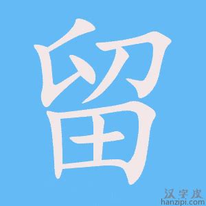 留字笔画笔顺笔划 留字怎么写