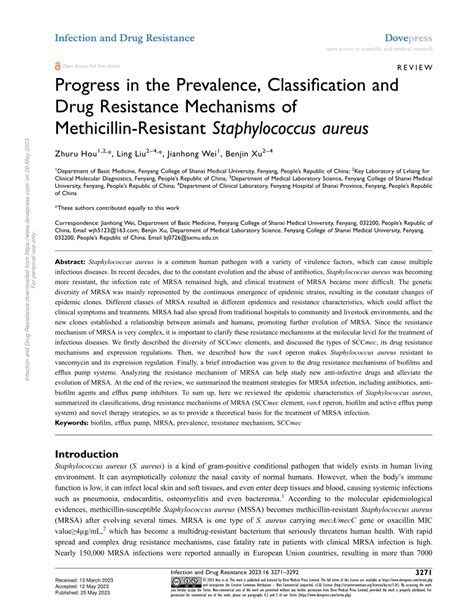 Pdf Progress In The Prevalence Classification And Drug Resistance
