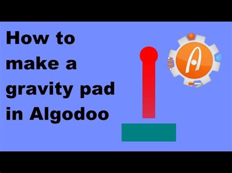 Tutorial How To Make A Gravity Pad In Algodoo YouTube