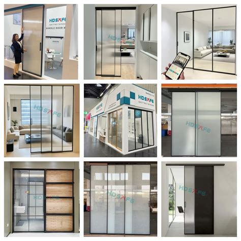 Hdsafe Trackless Sliding Door Frameless Glass Sliding Door Hidden Sliding Door Design Sliding