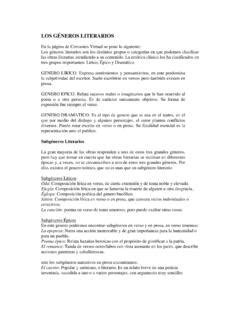 LOS GÉNEROS LITERARIOS cf hum uva nl los g 201 neros literarios cf