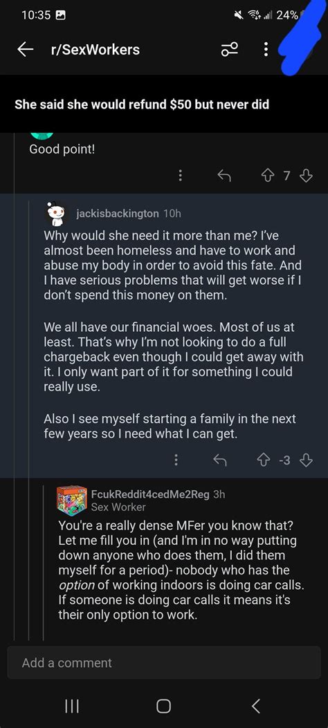 Piece Of Shit Going To Charge Back A Sex Worker Because He Only Got A