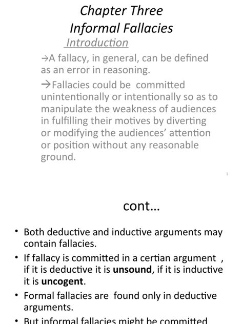 Logic Chptr 3 Pdf Fallacy Argument