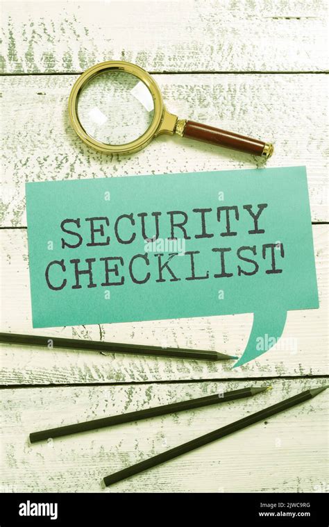 Hand Writing Sign Security Checklistprotection Of Data And System Guide On Internet Theft Word