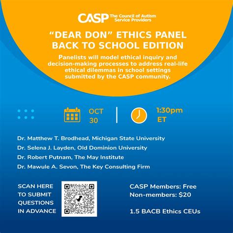 The Council Of Autism Service Providers On Linkedin Wed 10 30 At 1 30pm Et Join Casp For The