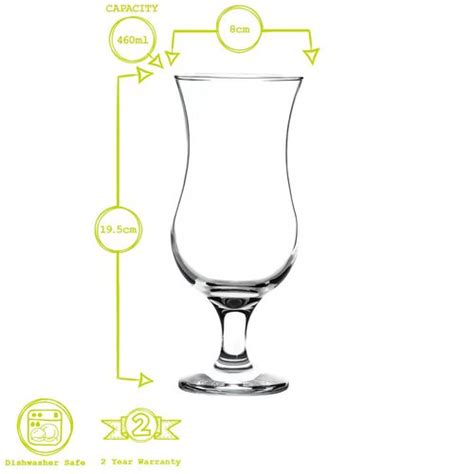 Hurricane Cocktail Glasses 460ml Pack Of 6 Bunnings Australia