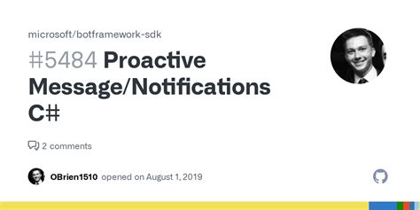 Proactive Messagenotifications C · Issue 5484 · Microsoft
