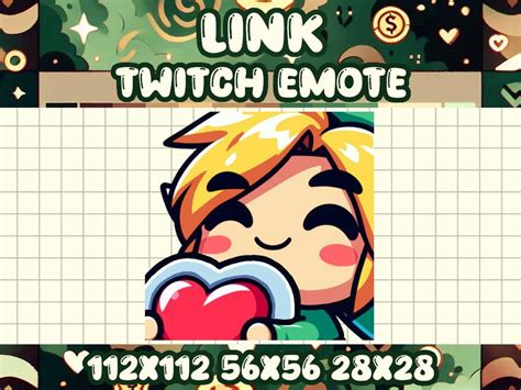 Link Heart Container Emote Icon For Zelda Fans On Twitch And Discord Etsy