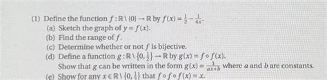 Solved Define The Function F R R By F X X Chegg Com
