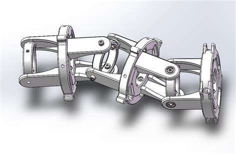 【工程机械】欠驱动模块化机械臂骨架3d数模图纸 Solidworks设计 Solidworks 化机 仿真秀干货文章