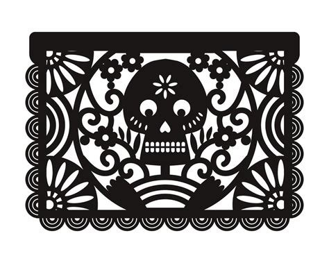 Mexican Paper Decorations Papel Picado Laser Cut Template 42601349
