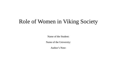 Life Of People During Viking Age