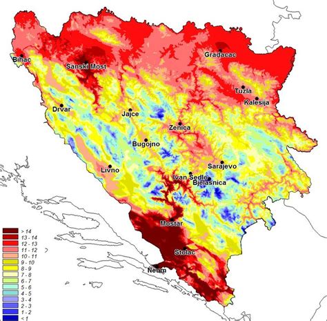 Spatial Distribution Of Average Air Temperature Download Scientific