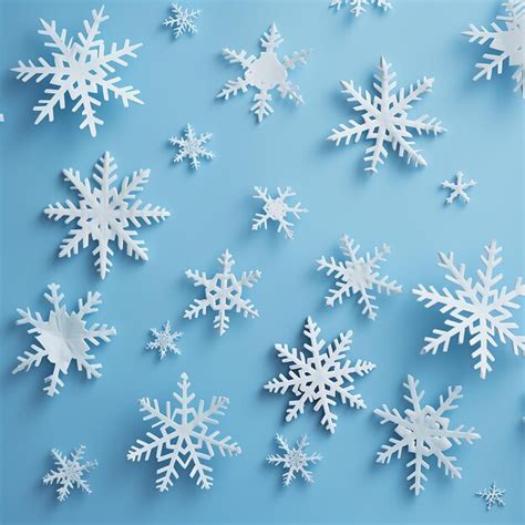 Snowflake Pattern Background Premium Ai Generated Image