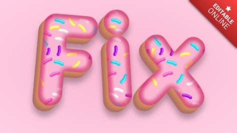 Fix Strawberry Donut Text Effect Generator