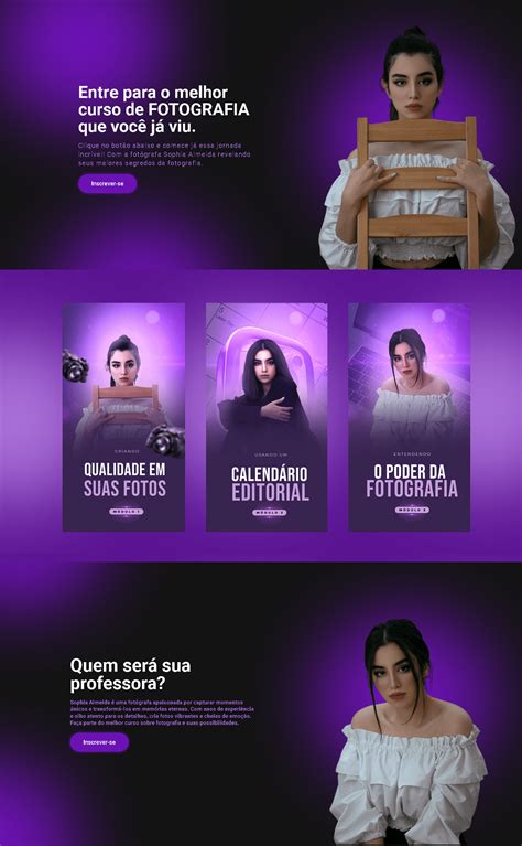 Landing Page Curso Fotografia On Behance