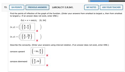 solved find the points of inflection of the graph of the