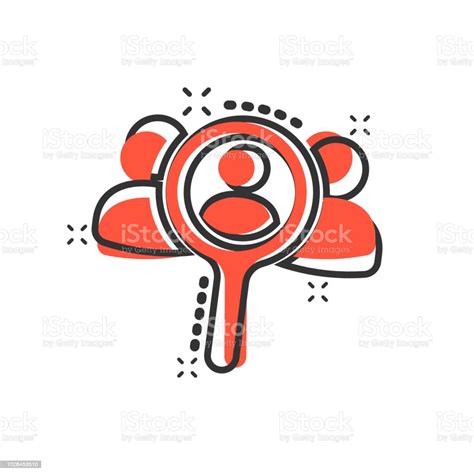 직원 및 만화 스타일에서 작업 아이콘 벡터 만화 검색 인적 자원 개념 그림 그림 포커스 그룹 홍보 사업 스플래시 효과 개념 고객에 대한 스톡 벡터 아트 및 기타 이미지