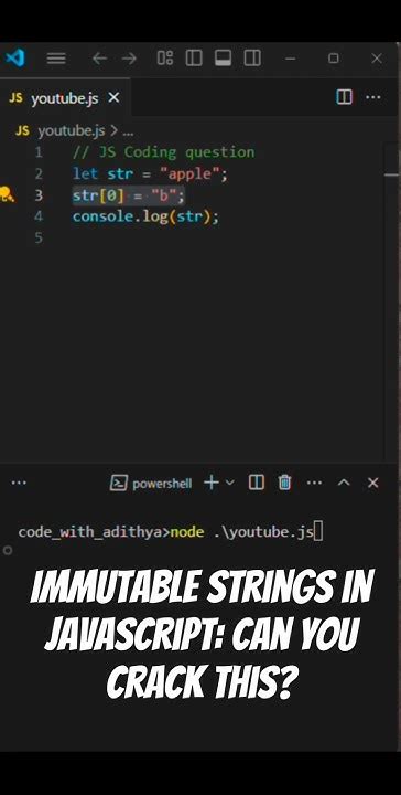 Day14 Immutable Strings In Javascript Can You Crack This Youtube