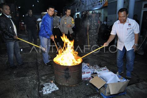 Pemusnahan Surat Suara Rusak Pemilu 2019 Antara Foto
