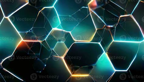 3d Abstract Tech Background Floating Numbers Hud Background Matrix Particles Grid Virtual