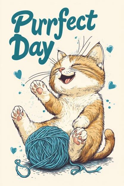 Smiling Cat Joyful Cartoon Feline Premium Ai Generated Image