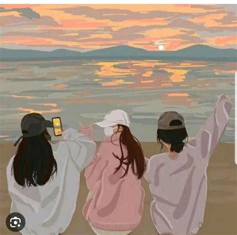 Foto Bertiga Sama Bestie🙌 Ilustrasi Ilustrasi Tumblr Seni Ilustrasi