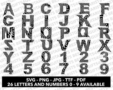 Circuit Font Svg Circuit Font Png Circuit Letters Svg Png  Ttf