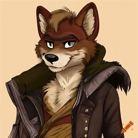 Strong Male Anthro Furry Raccoon In Modern Heavy Ballistic Tactical