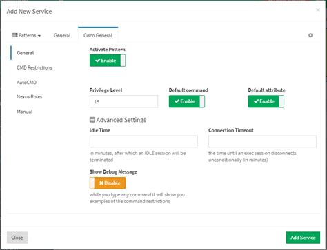 OLD TACACSGUI Create Tacacs Service