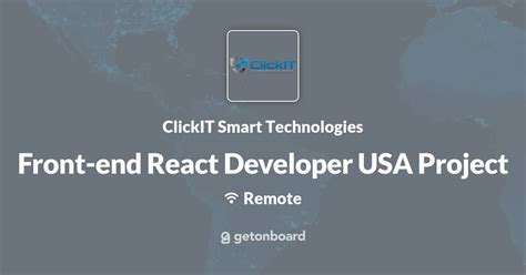 front end react developer usa project at clickit smart technologies