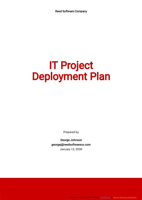 Project Deployment Plan Template Prntbl Concejomunicipaldechinu Gov Co