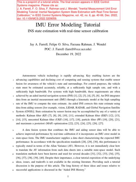 imu error modeling tutorial pdf inertial navigation system spectral density