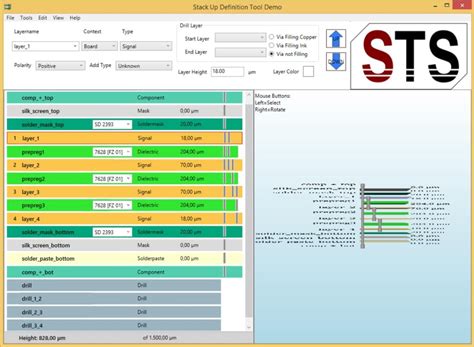 Stack Up Definition Tool Sts Development