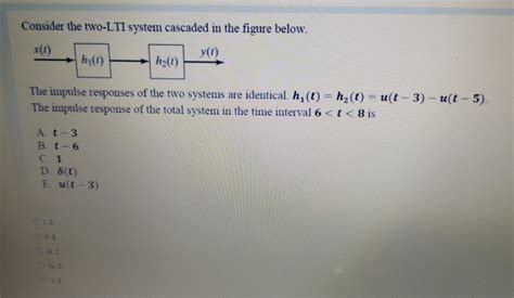 Solved Consider The Two Lti System Cascaded In The Figure