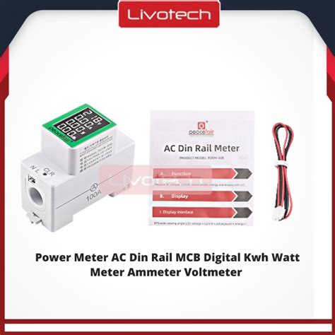 Jual PZEM 008 Power Meter AC Din Rail MCB Digital Kwh Watt Energy Meter