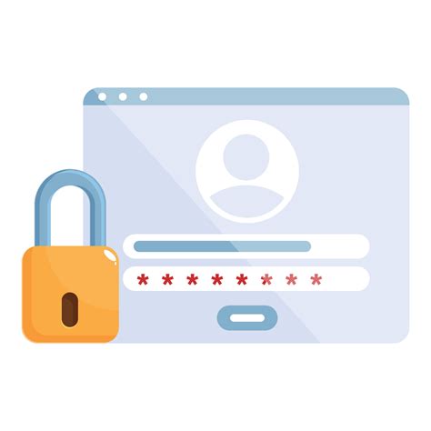 Computer Security System Showing User Login With Padlock Protecting Privacy 50041608 Vector Art