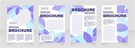 프로모션 블루 잎 빈 브로셔 레이아웃 디자인 자연 장식 텍스트에 대한 빈 복사 공간이 있는 세로 포스터 템플릿 집합입니다 미리 만들어진 기업 보고서 수집 편집 가능한 전단지